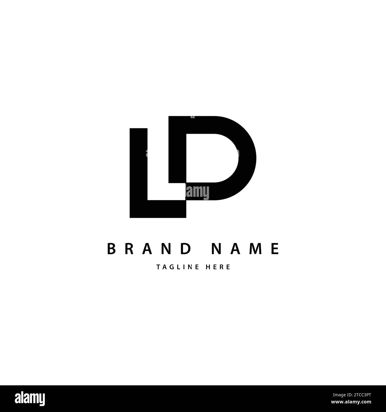 LD vector logo design alphabet template style Stock Vector Image & Art ...