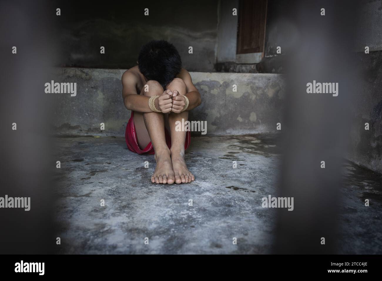 Child abuse concept, Child rights violations, violence against children ...