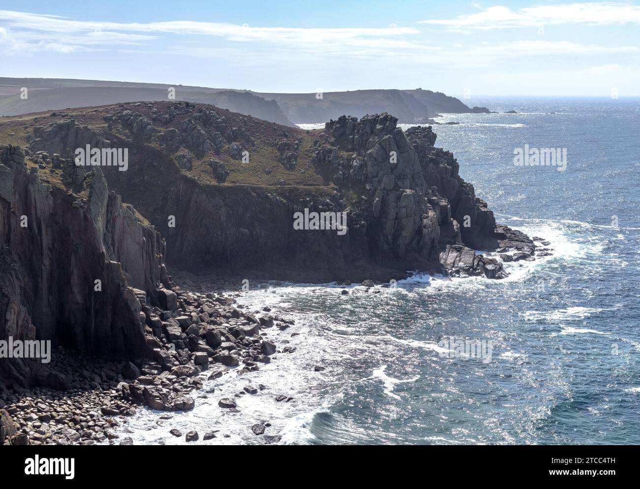 Cornwall coast line Stock Photo - Alamy