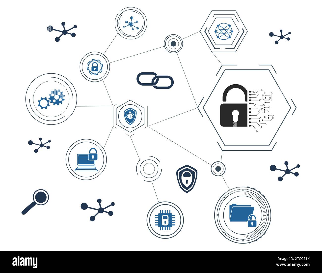 Computer cybersecurity icon Cut Out Stock Images & Pictures - Alamy