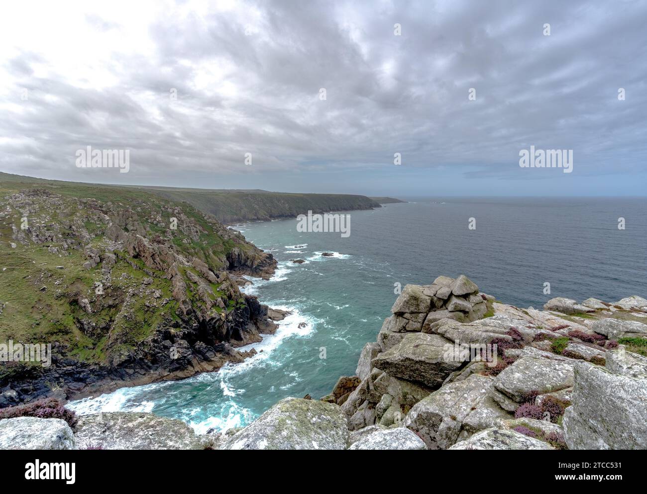 Cornwall coast line Stock Photo - Alamy