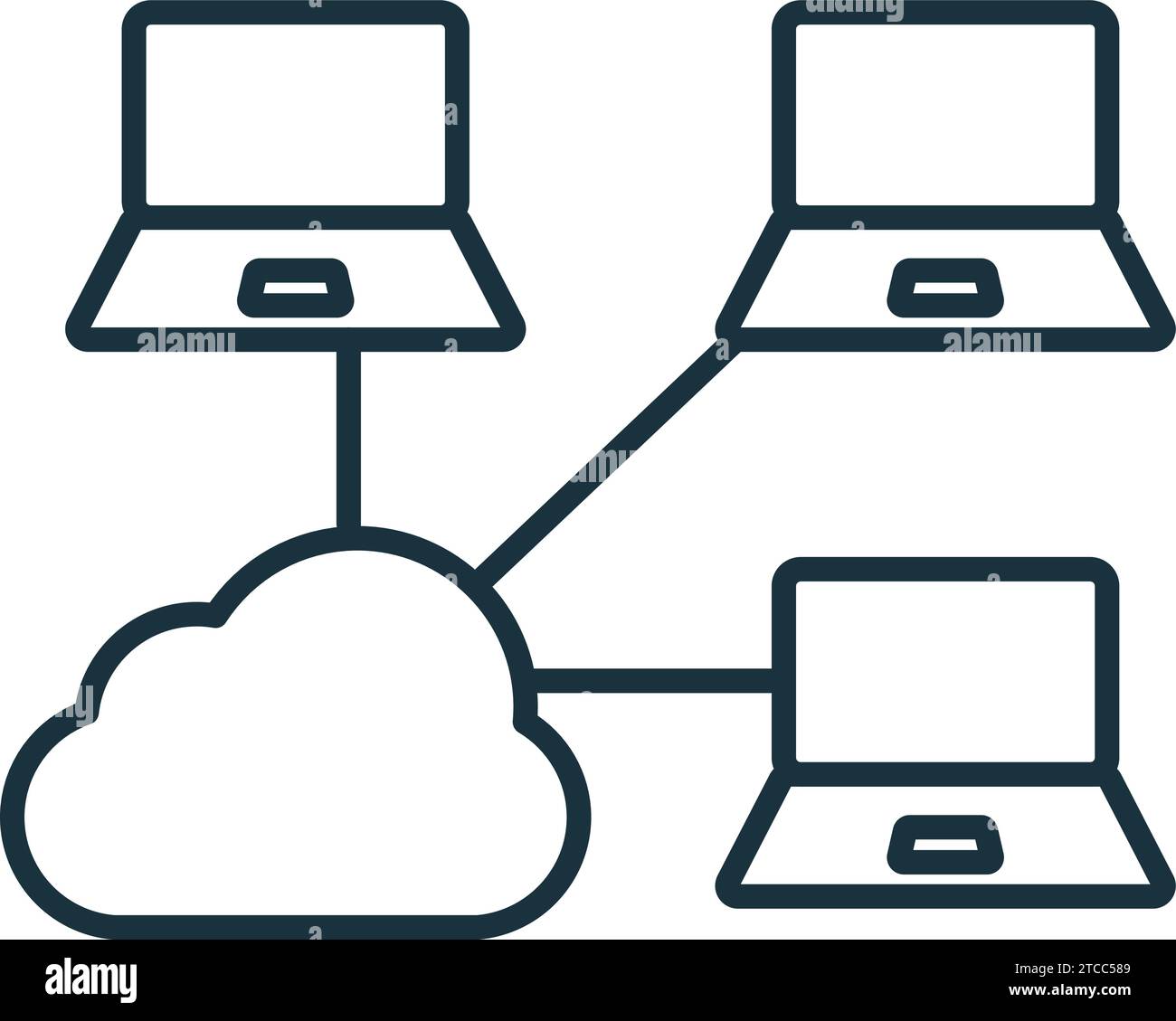 Cloud computing icon. Monochrome simple sign from data analytics ...