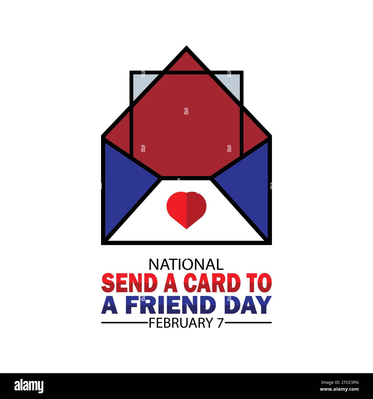 National Send A Card To A Friend Day Vector illustration. February 7 ...
