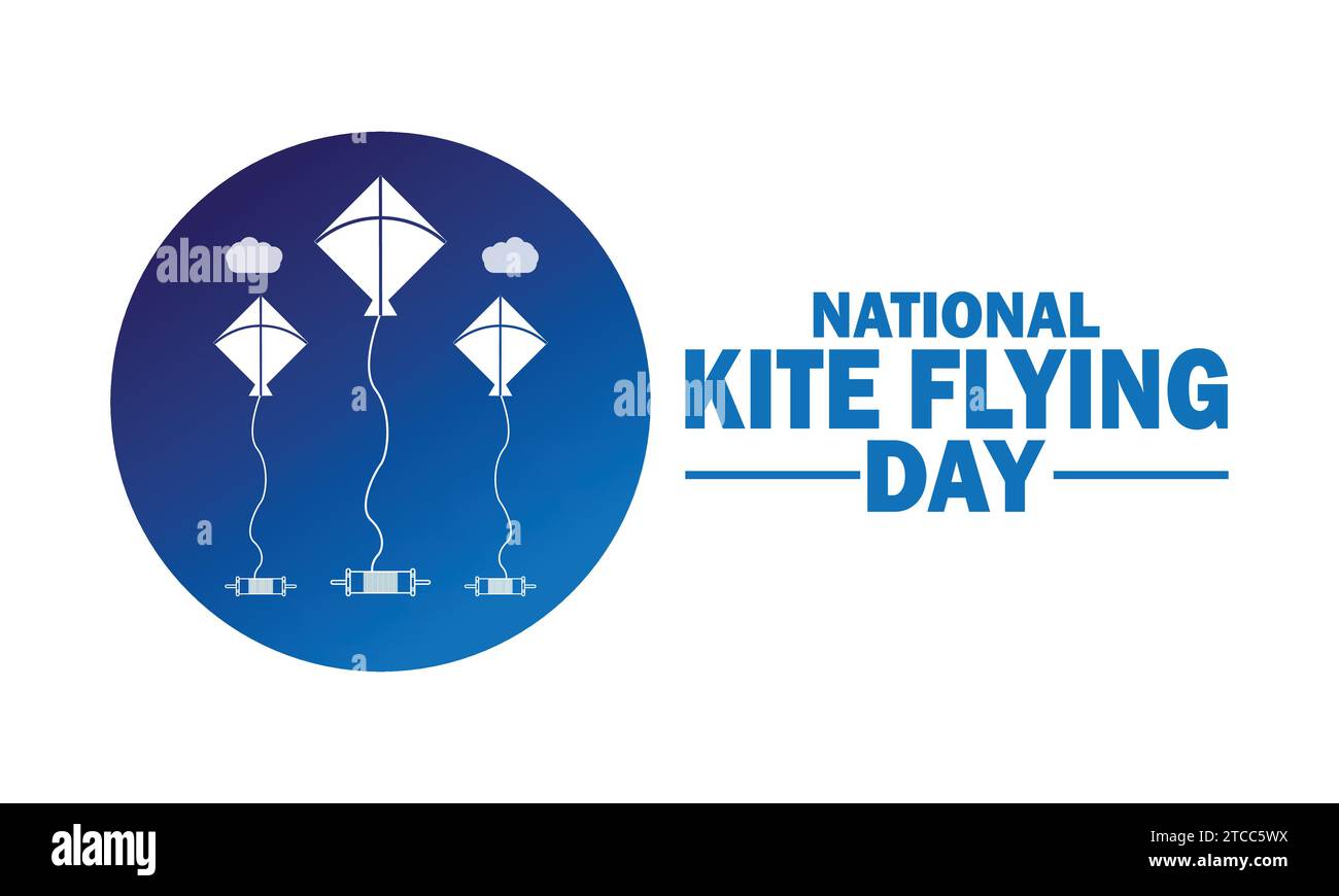 National Kite Flying Day. Holiday concept. Template for background ...