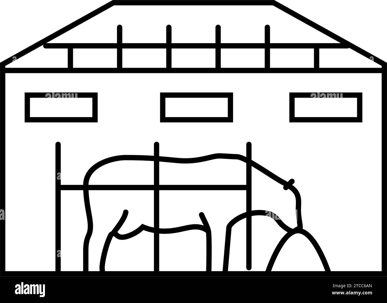 Holstein friesian cow barn Stock Vector Images - Alamy