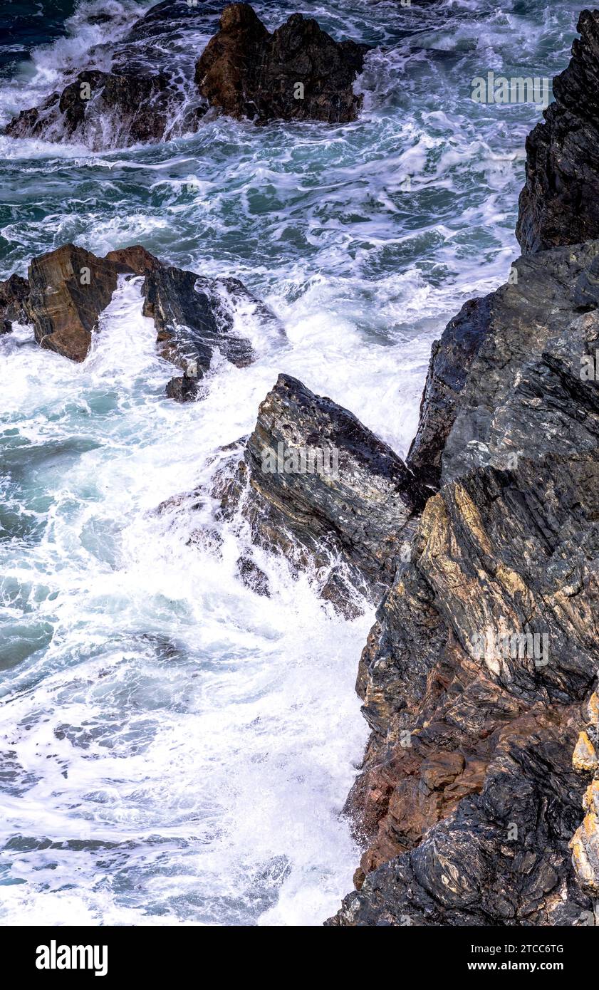 Cornwall coast line Stock Photo - Alamy