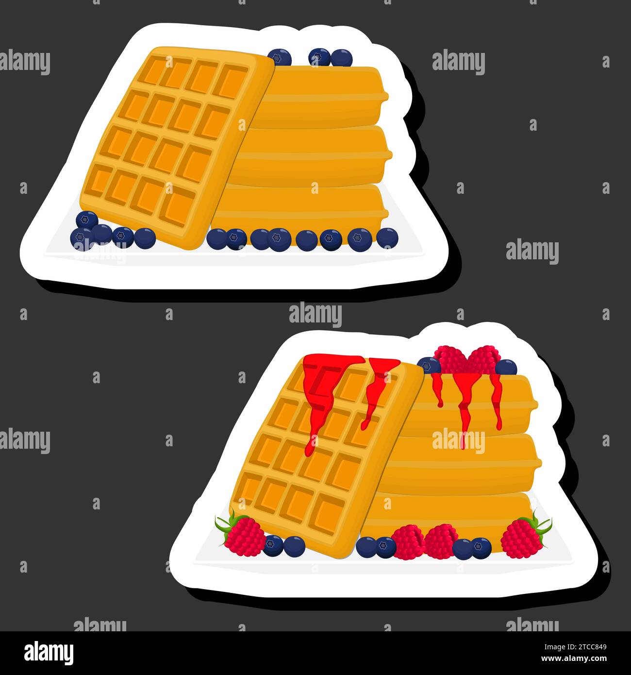 Plate tasty berry ice Stock Vector Images - Alamy