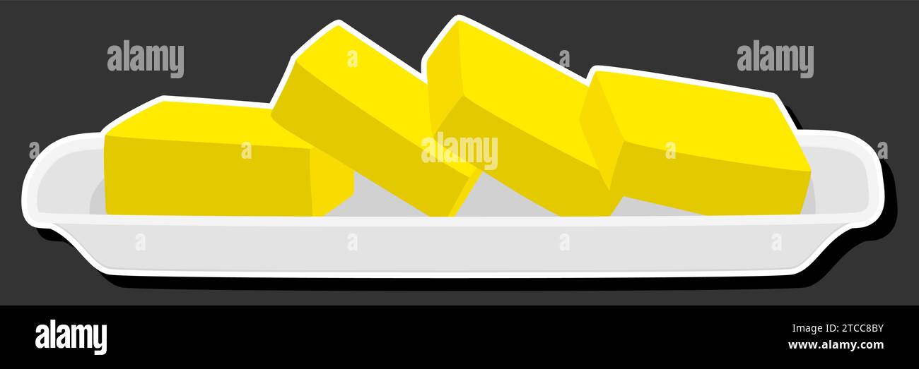 Illustration on theme big colored set different types creamy butter ...