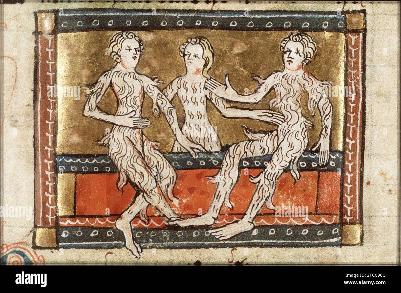 Wild men with six fingers - Der naturen bloeme - Jacob van Maerlant ...