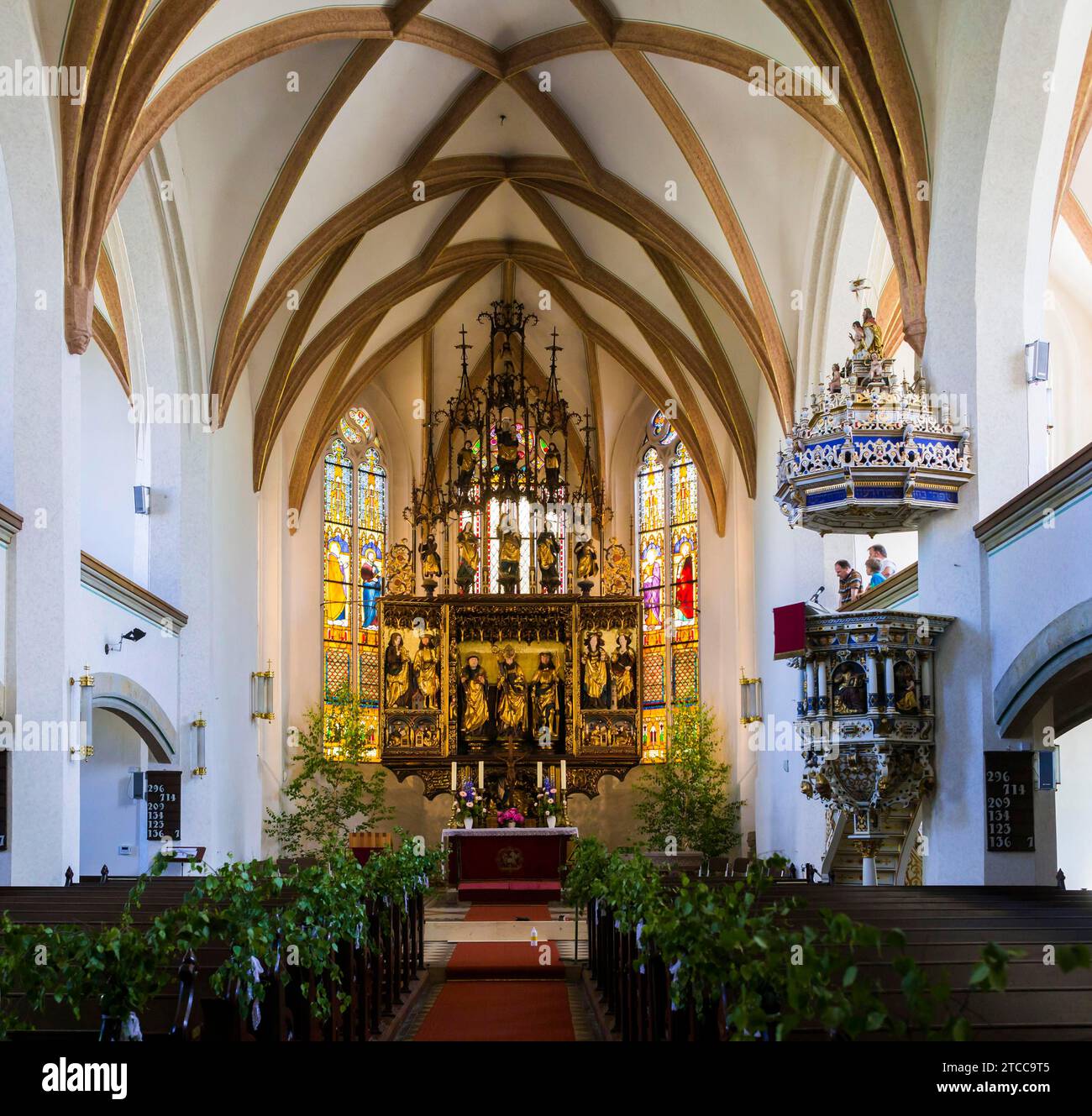 DEU Saxony Doebeln Doebeln, the late Gothic town church of St. Nikolai ...