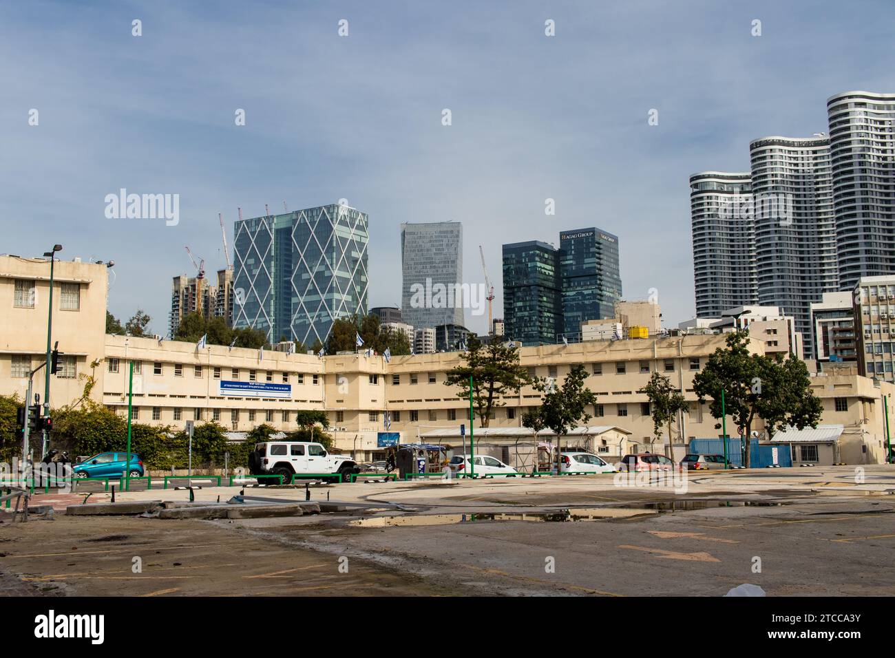 Tel Aviv, Israel - December 10, 2023 Urban landscape and architecture ...