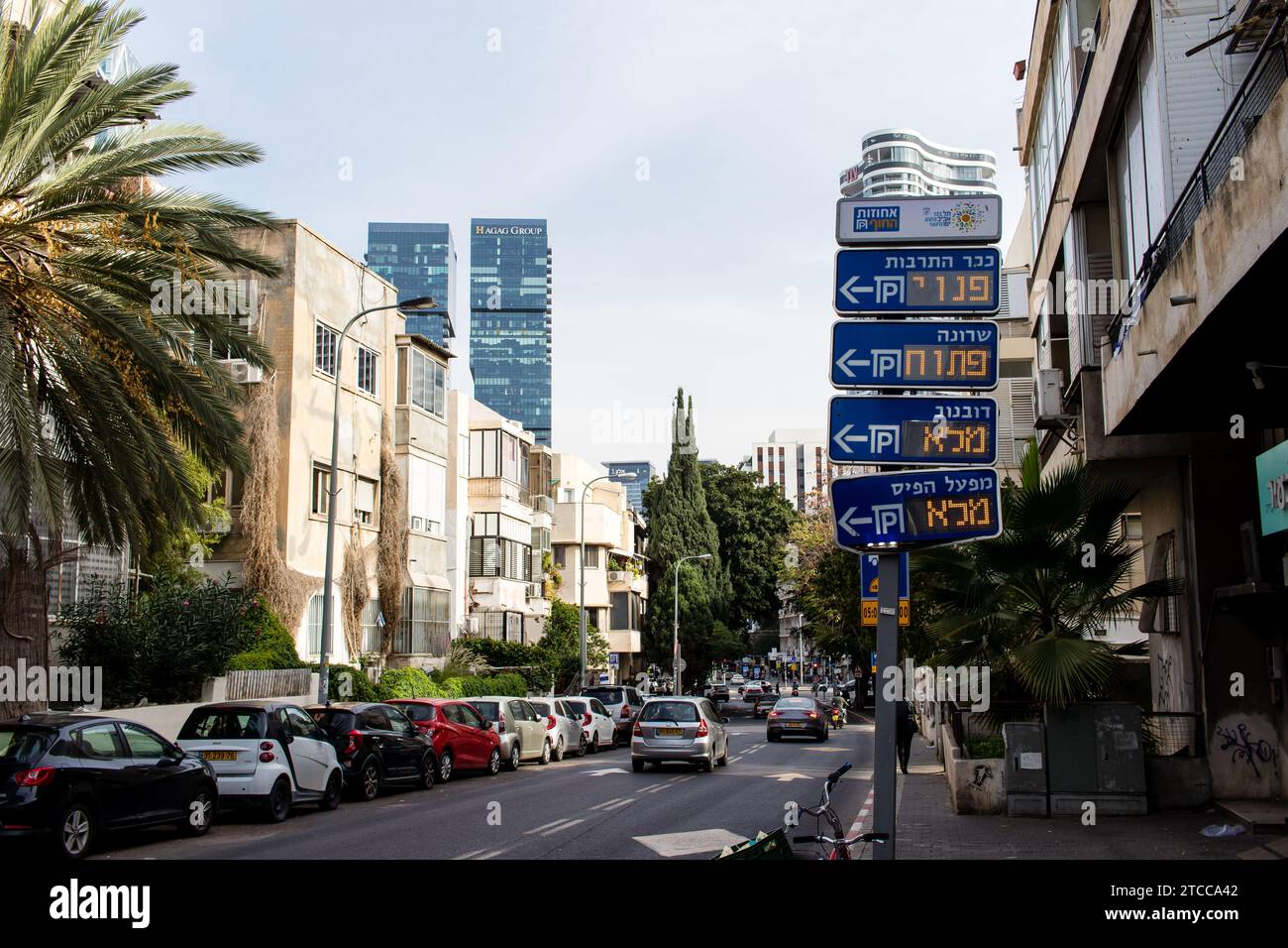 Tel Aviv, Israel - December 10, 2023 Urban landscape and architecture ...