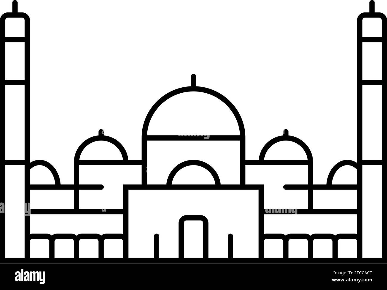 mosque islam muslim line icon vector illustration Stock Vector Image ...