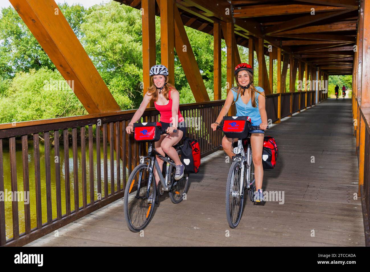 Elbe Cycle Route in Dessau Stock Photo - Alamy
