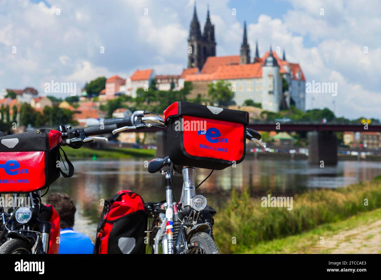 Elbe Cycle Route in Meissen Stock Photo - Alamy
