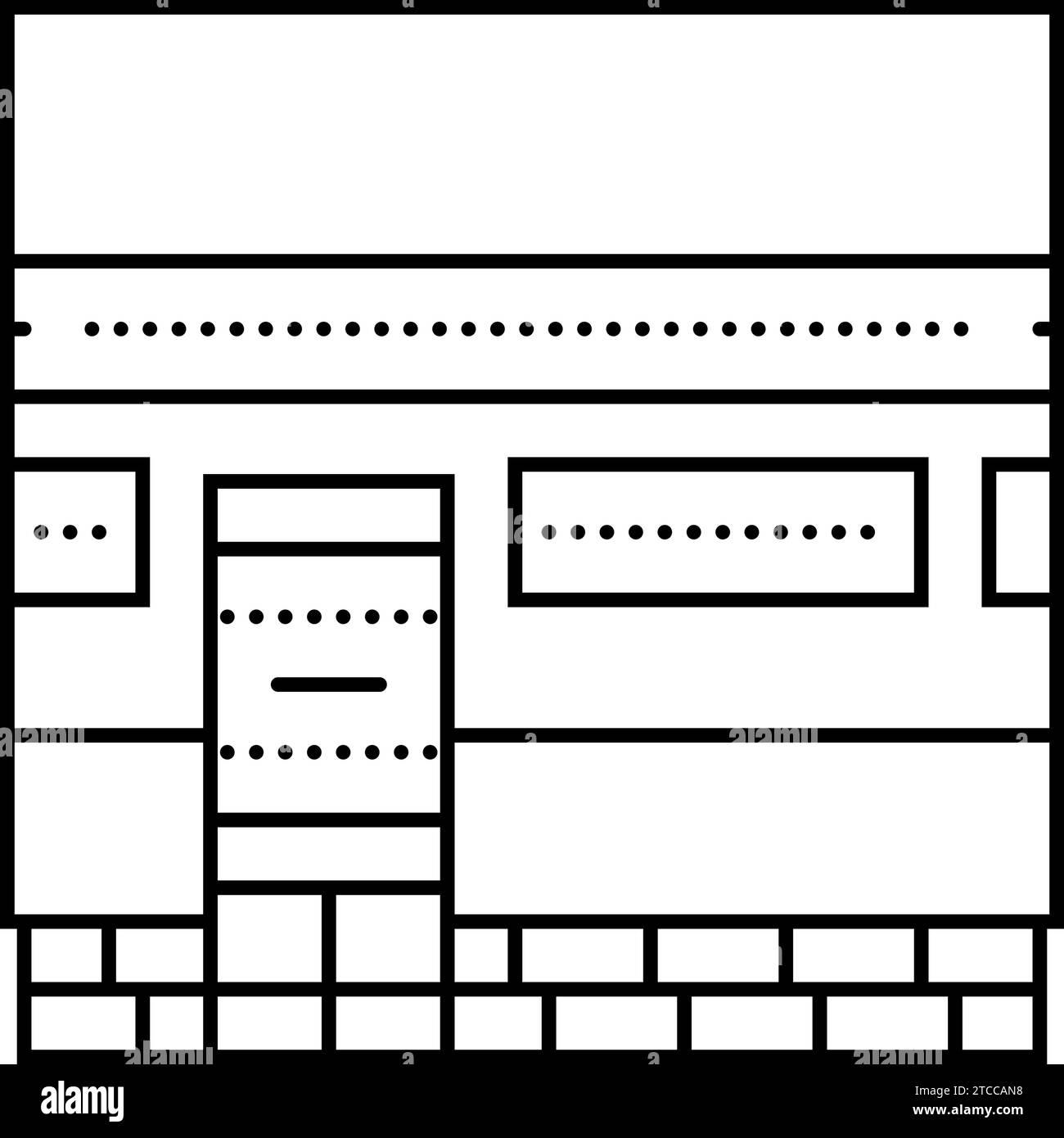 kaaba islam muslim line icon vector illustration Stock Vector Image ...