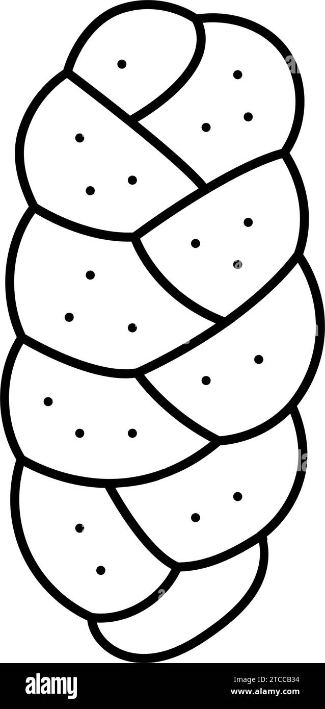 challah bread jewish line icon vector illustration Stock Vector Image ...