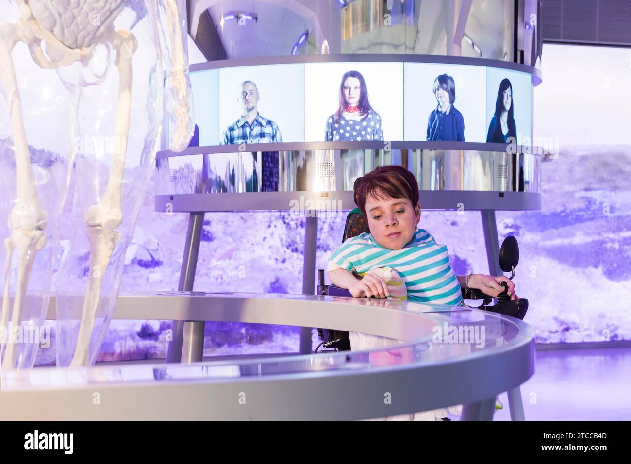 Young wheelchair rider in the smac Stock Photo - Alamy