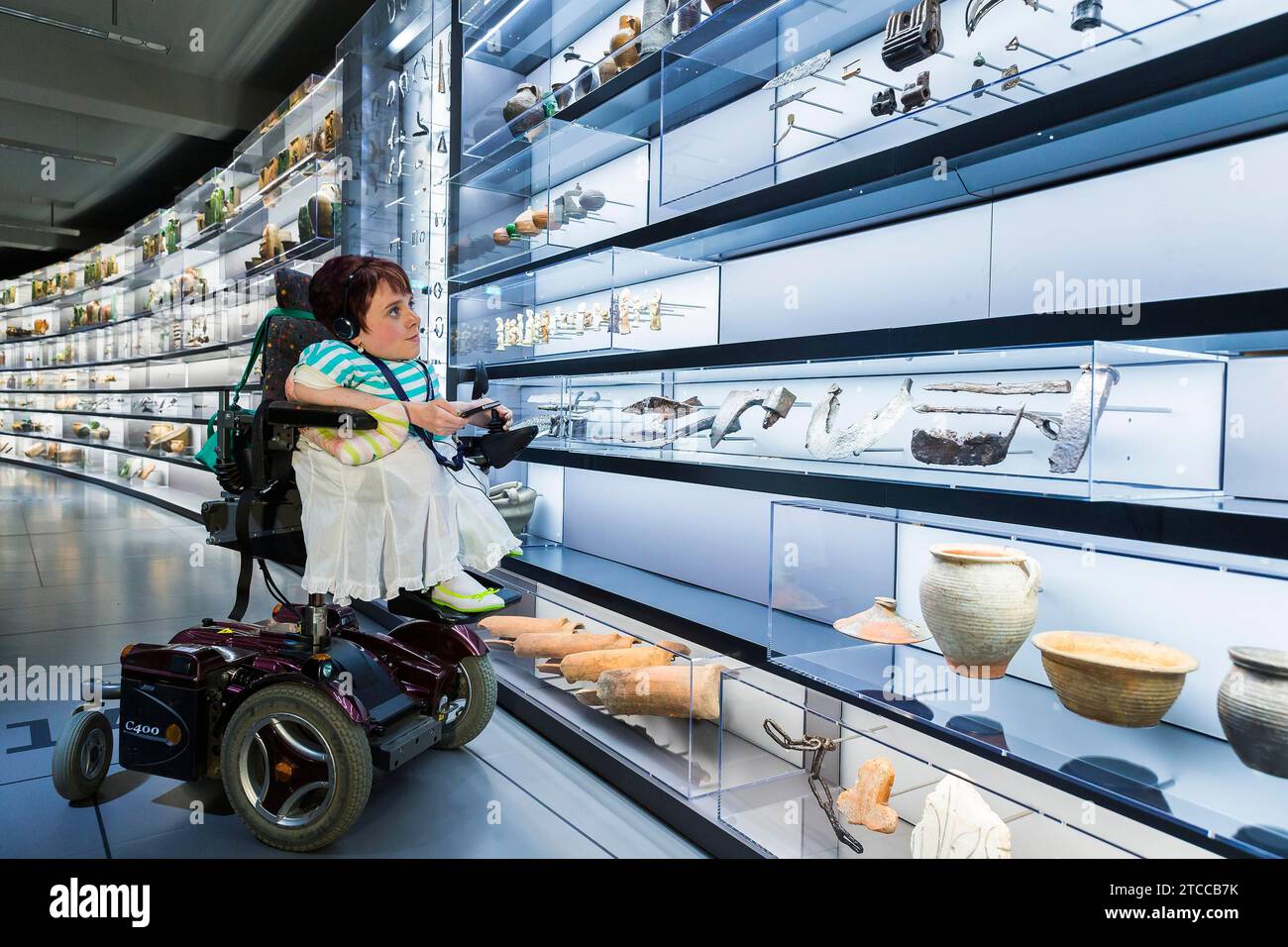 Young wheelchair rider in the smac Stock Photo - Alamy