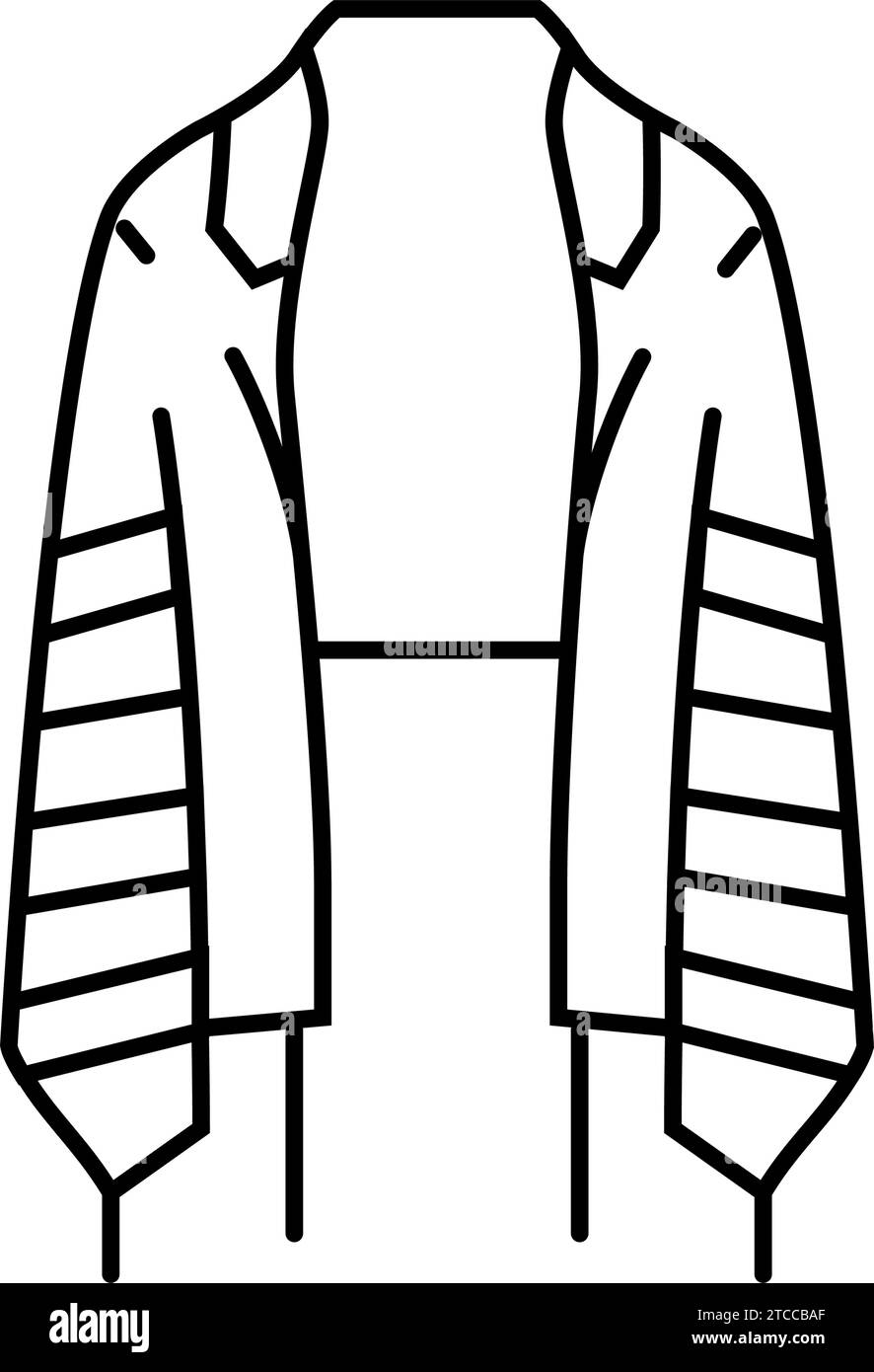 tallit prayer shawl line icon vector illustration Stock Vector Image ...