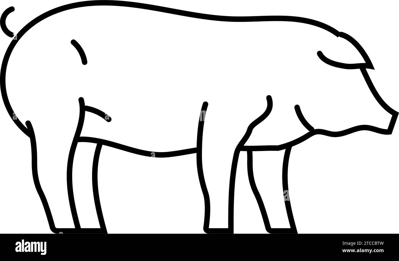 Iberico pig farm Stock Vector Images - Alamy