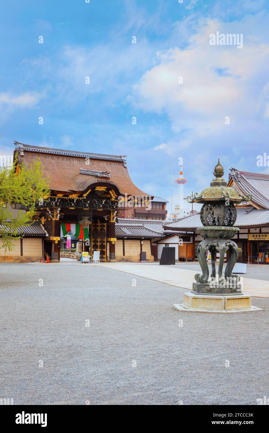 Kyoto, Japan - April 6 2023: Nishi Hongan-ji is one of two Jodo Shinshu ...