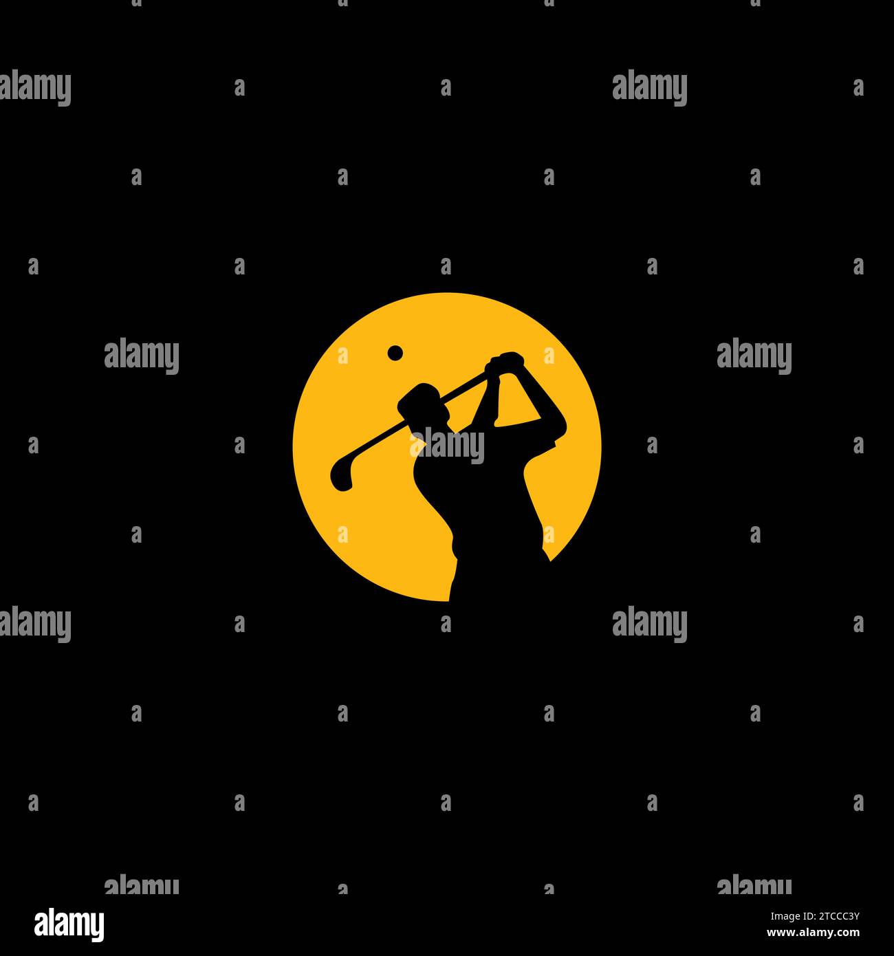 Golf Logo Strong Design. Golf People Vector Stock Vector Image & Art ...