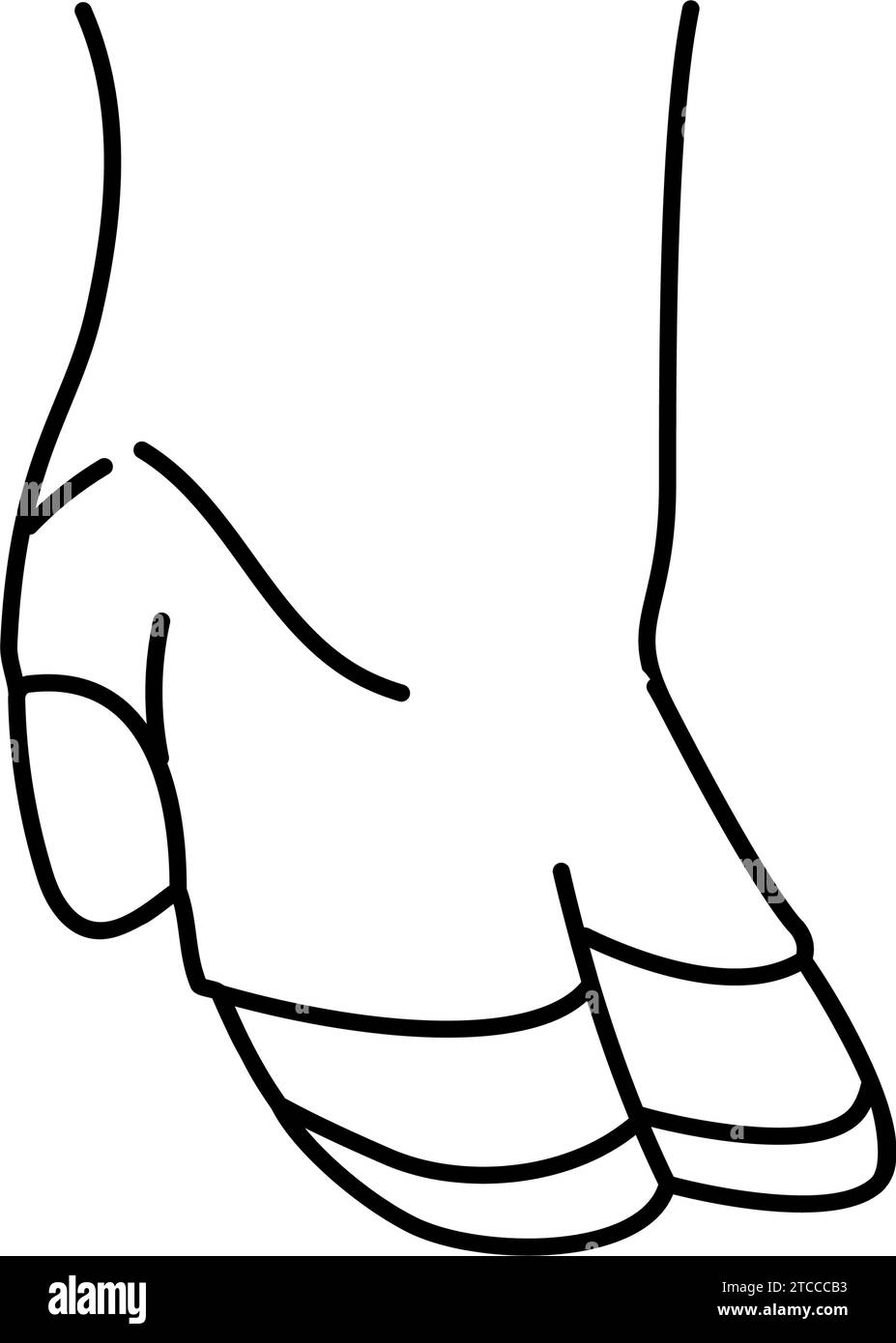 hoof pig animal line icon vector illustration Stock Vector Image & Art ...