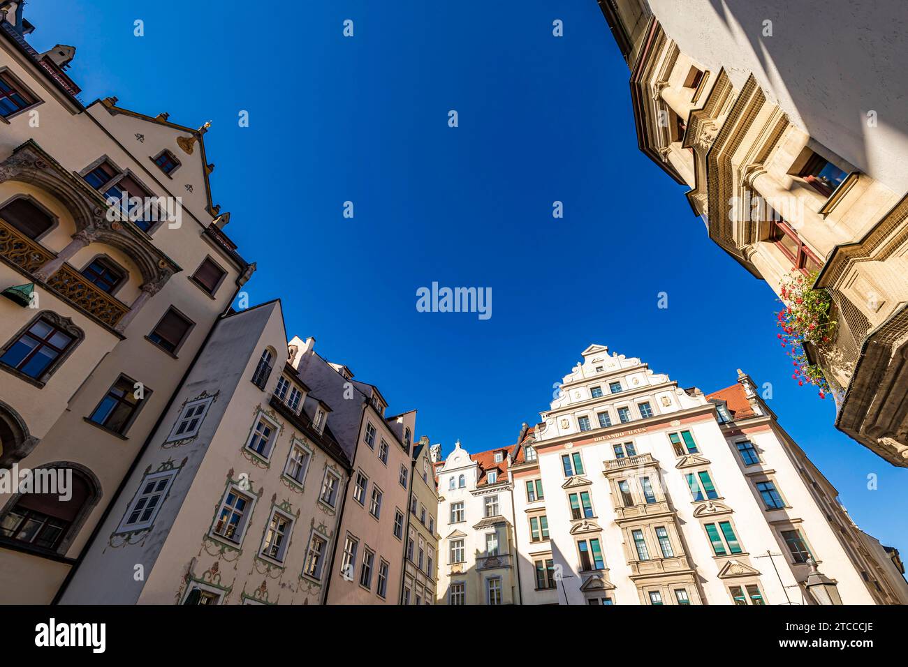 Historic houses on the Platzl in Munich, Bavaria, Germany Stock Photo ...