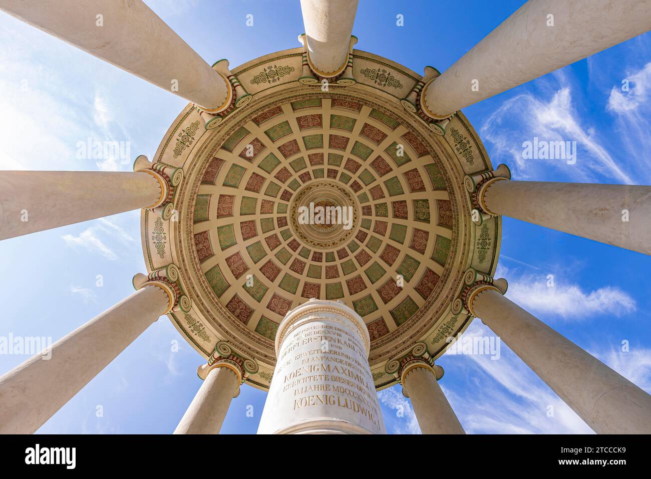 Dome of the Monopteros in the English Garden, Munich, Bavaria, Germany ...