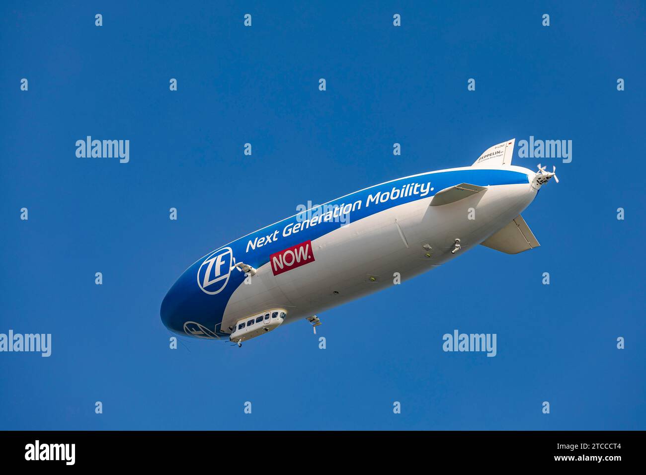 Zeppelin NT in the sky over Friedrichshafen, Lake Constance, Baden ...