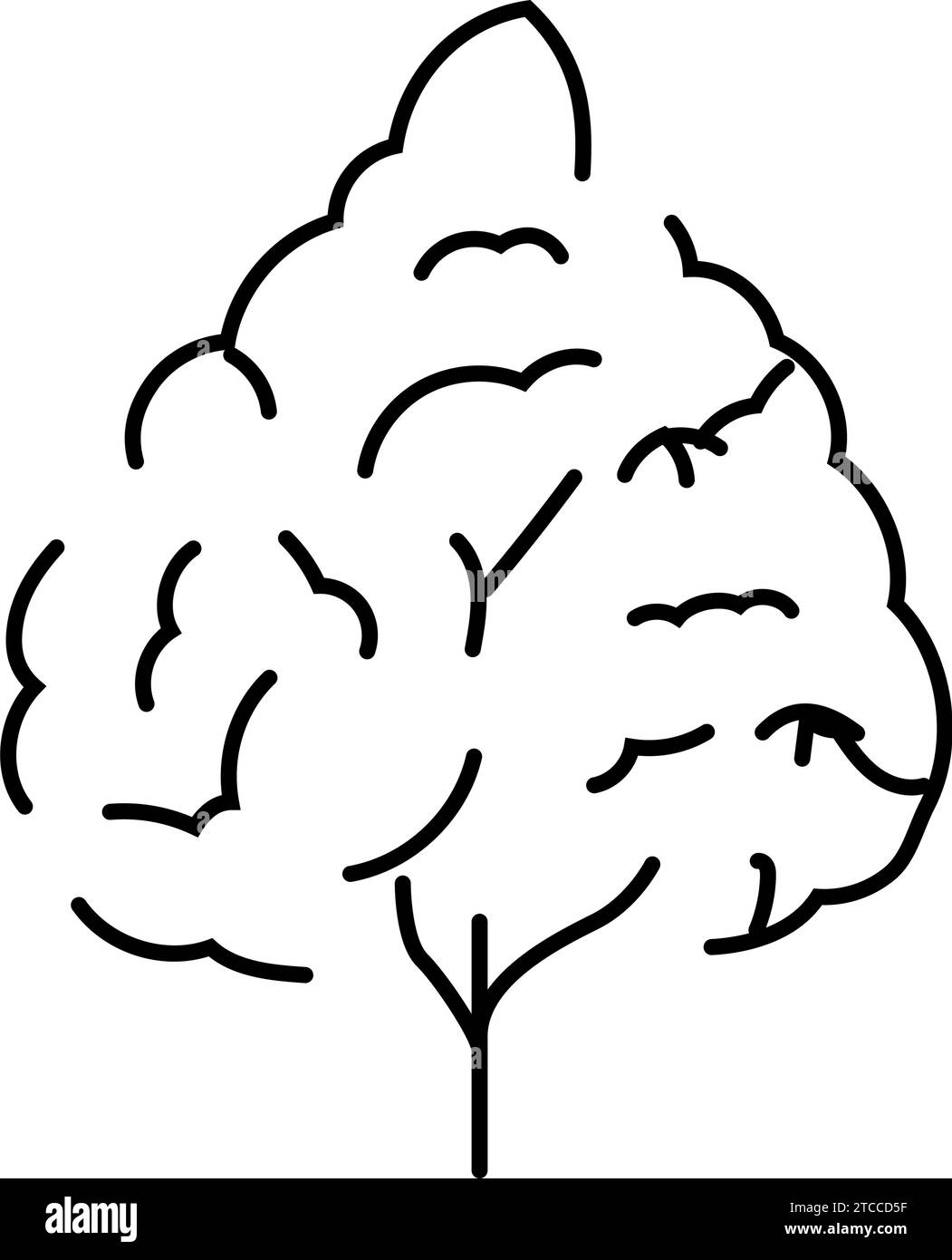 durian tree jungle amazon line icon vector illustration Stock Vector ...