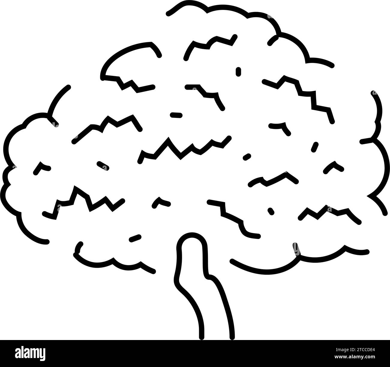 fig tree jungle amazon line icon vector illustration Stock Vector Image ...