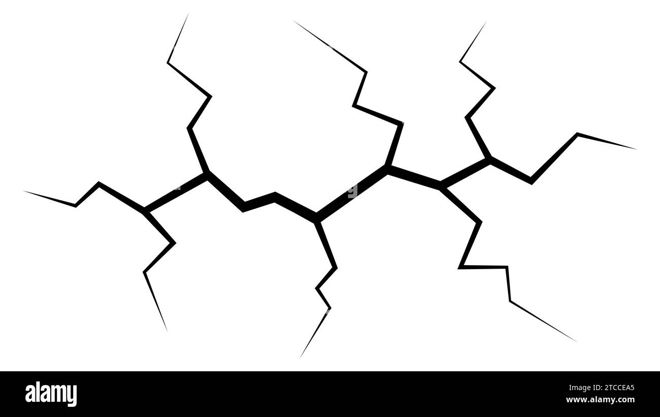 Crack on cement wall Cut Out Stock Images & Pictures - Alamy