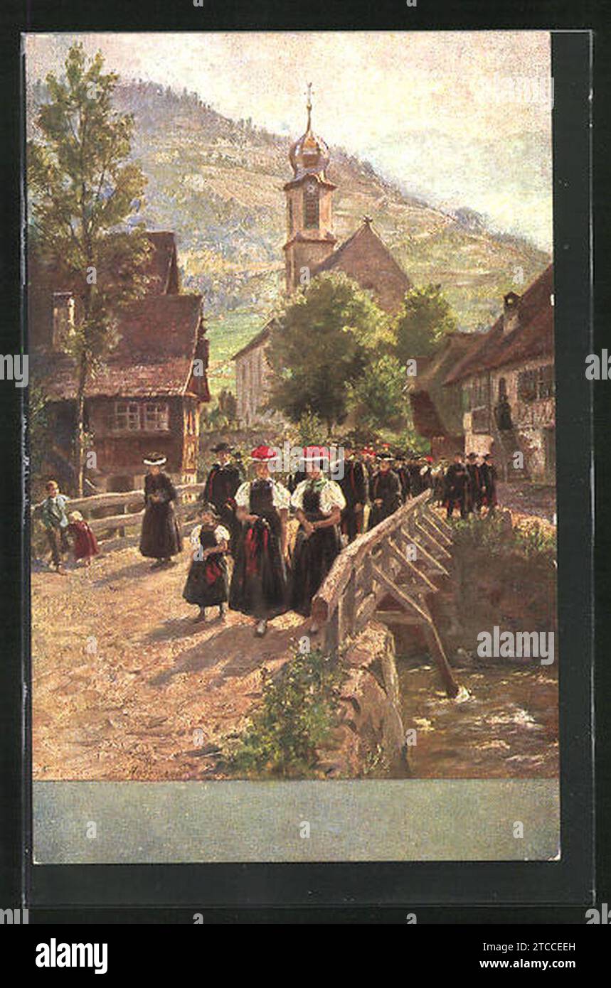 Wilhelm Hasemann Kirchgang in Gutach Stock Photo - Alamy