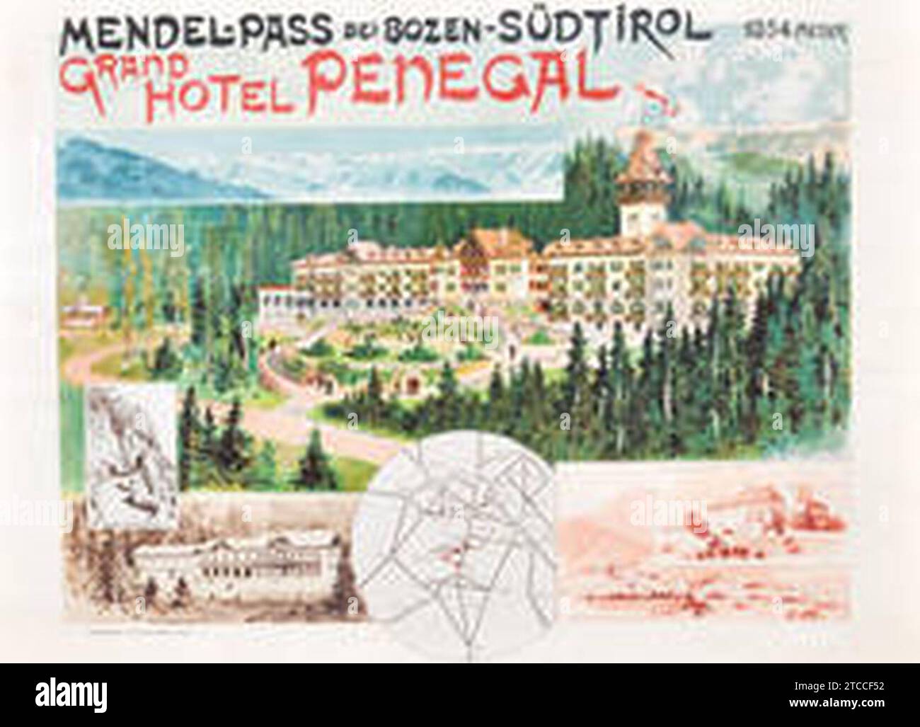 Wilhelm Humer Mendelpass Grand Hotel Penegal 1896 Stock Photo - Alamy