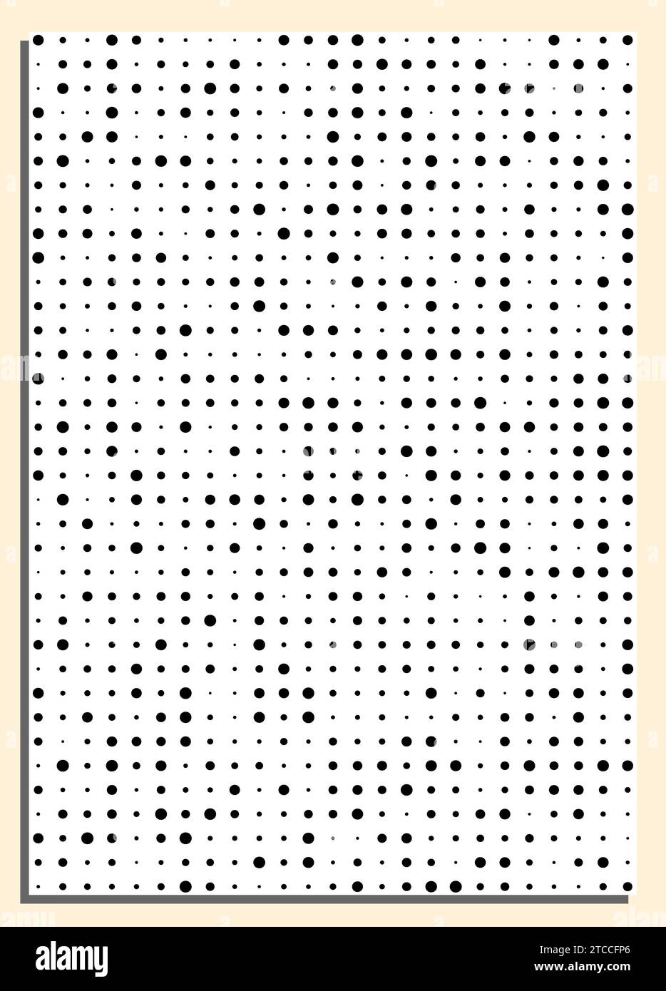 Vertical white half tone abstract background with black dots, cover ...