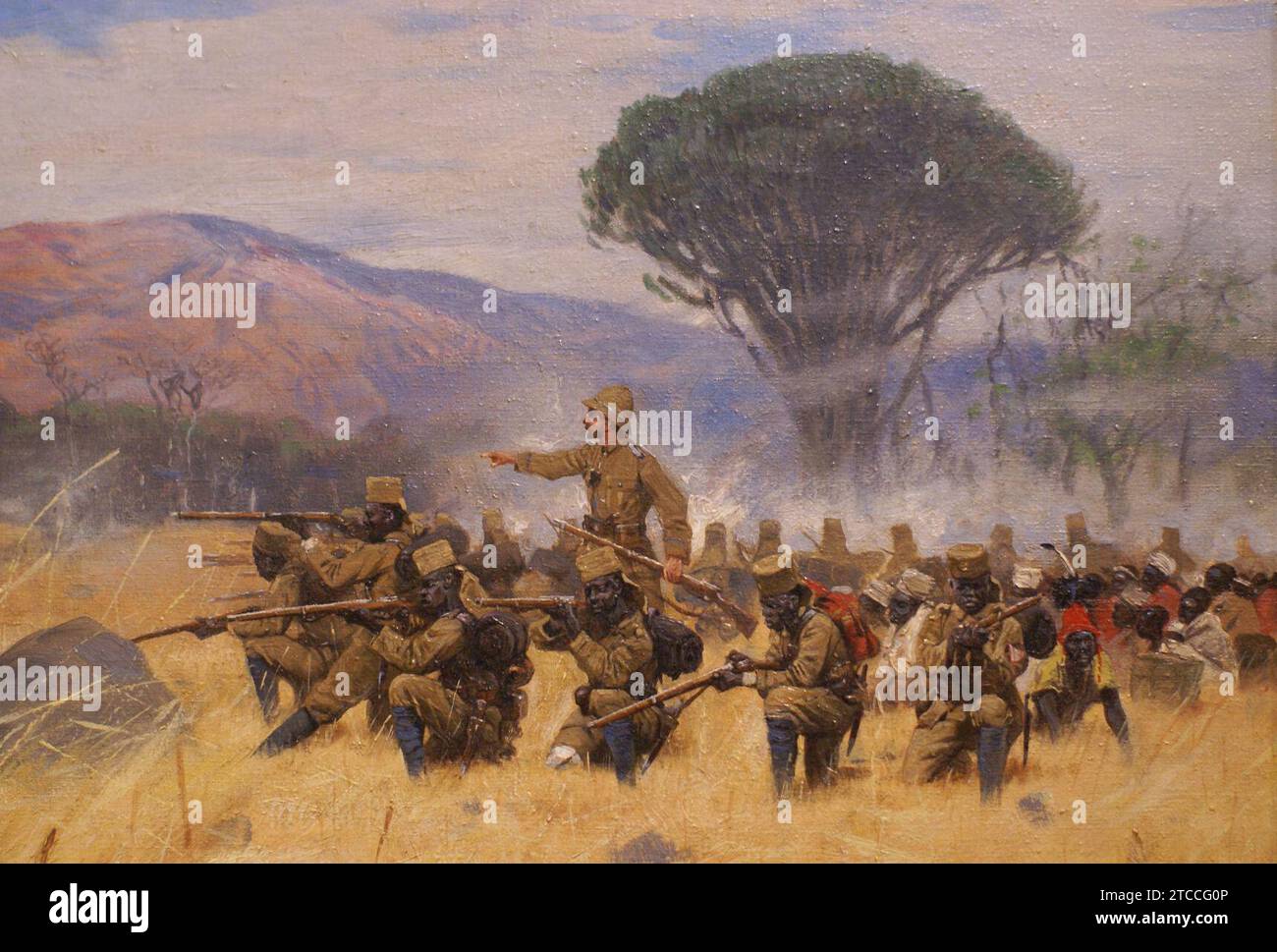 Wilhelm Kuhnert Schlacht bei Mahenge 2 Stock Photo - Alamy