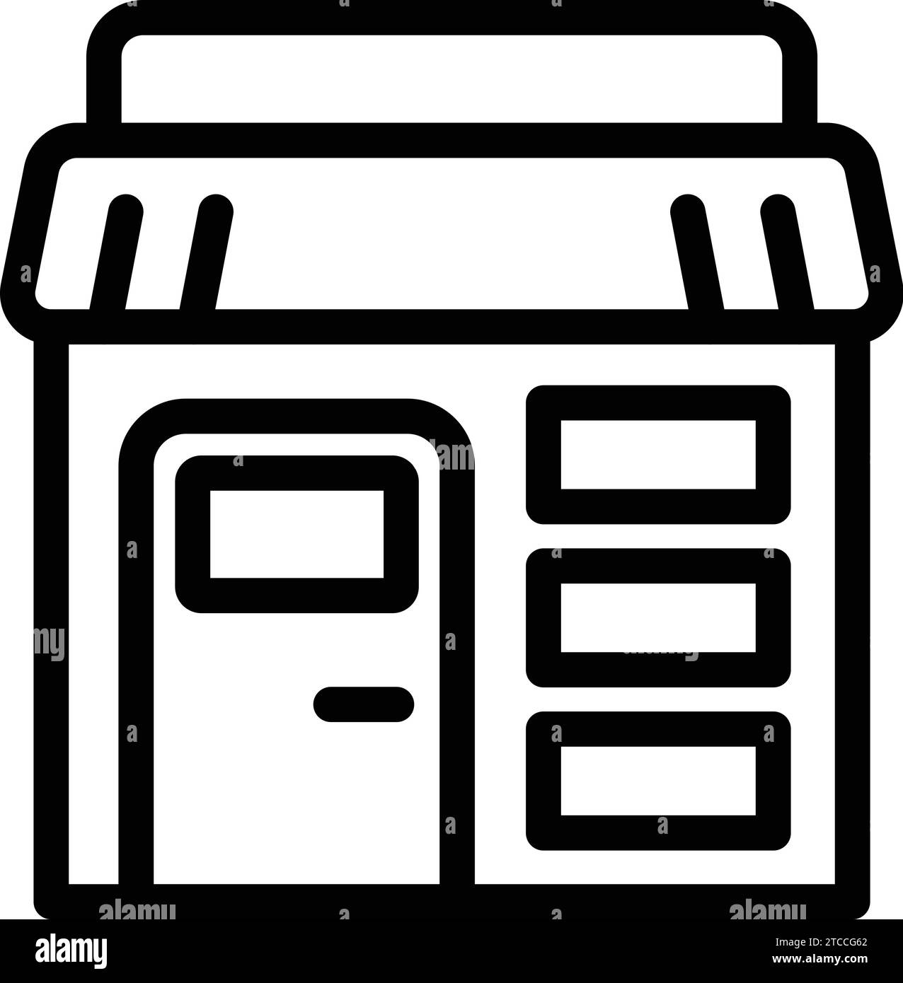 Merchandising store icon outline vector. Trade shopping supermarket ...