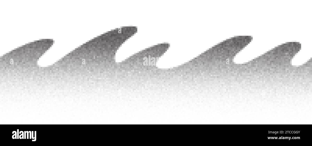 Grainy mountains with noise gradient. Dotted stippled background with ...