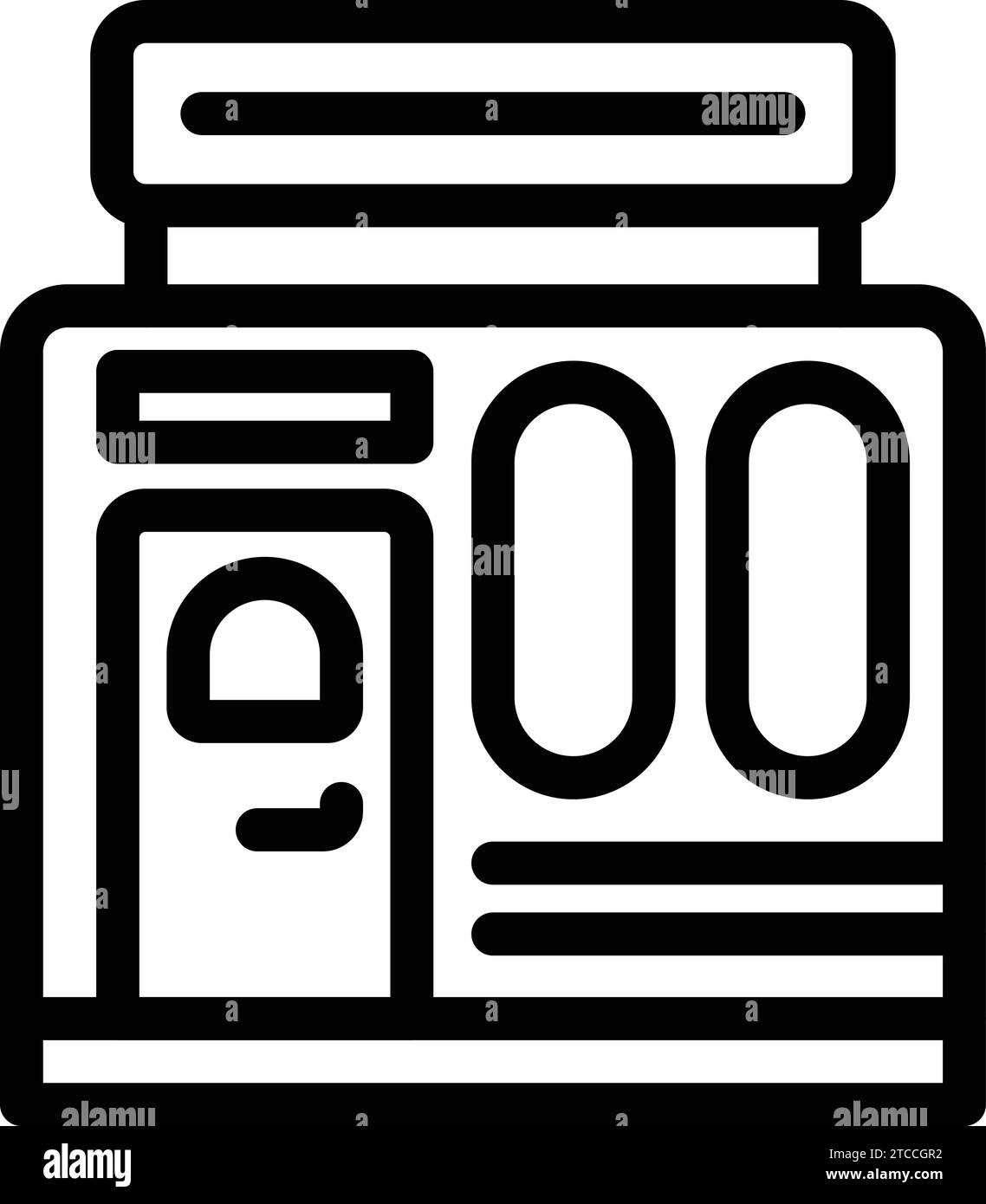 Reseller shop icon outline vector. Commercial marketplace store ...