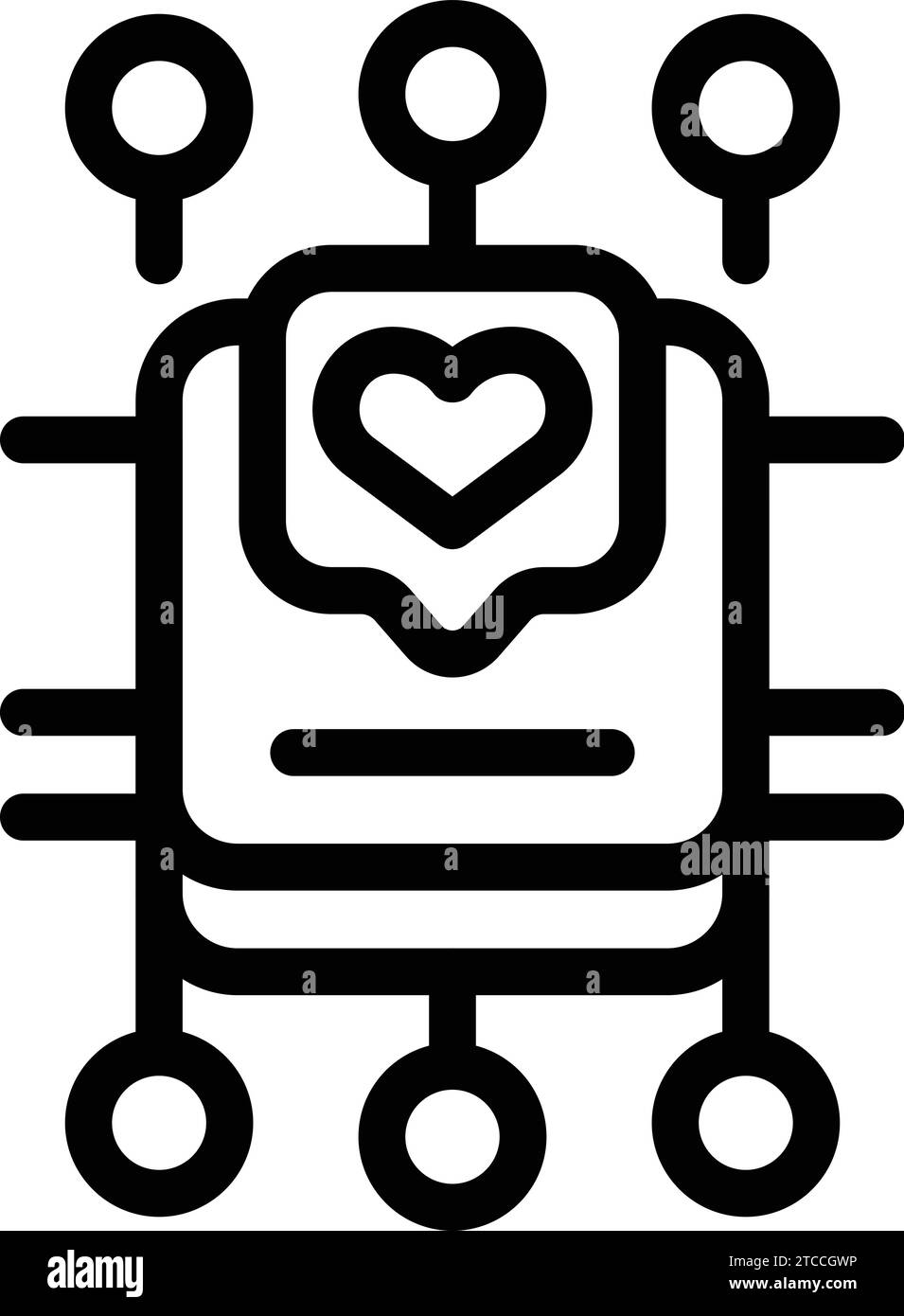 Health tracking watch icon outline vector. Smart wristband counter ...