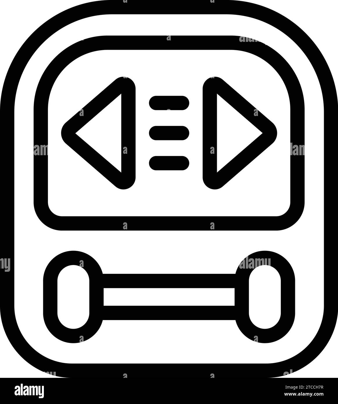 Pedometer Gadget Icon Outline Vector Body Movement Tracker Measure