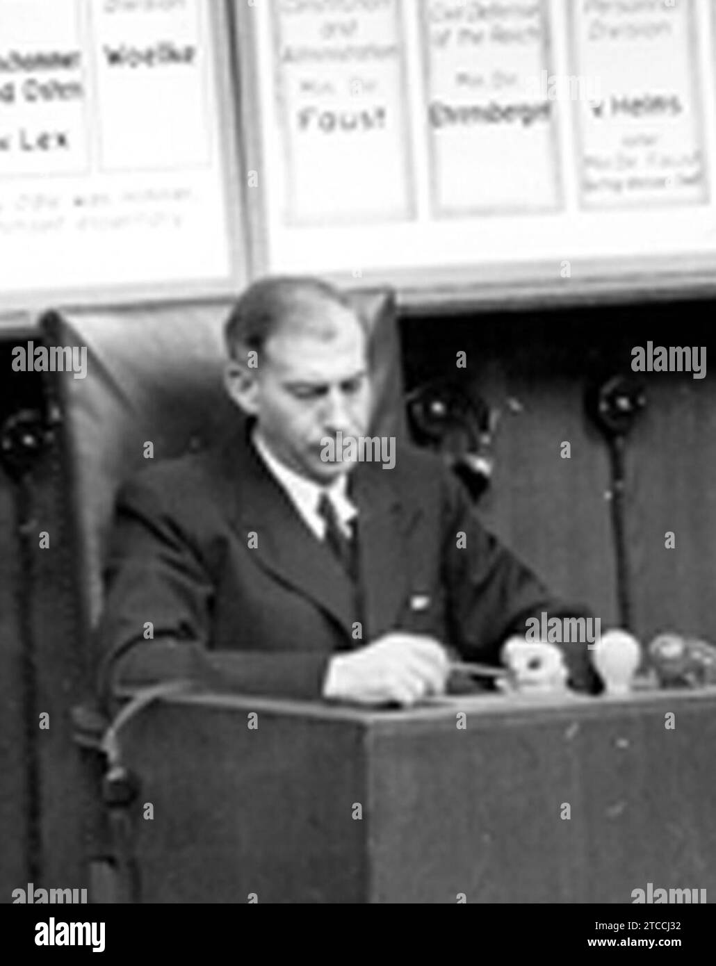 Wilhelm Stuckart at the Ministries Trial Stock Photo - Alamy