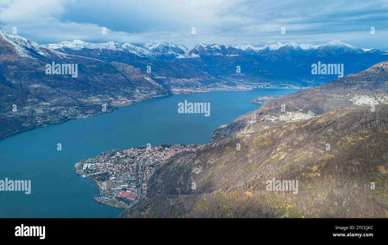 View of Dervio peninsula on Lake Como Stock Photo - Alamy