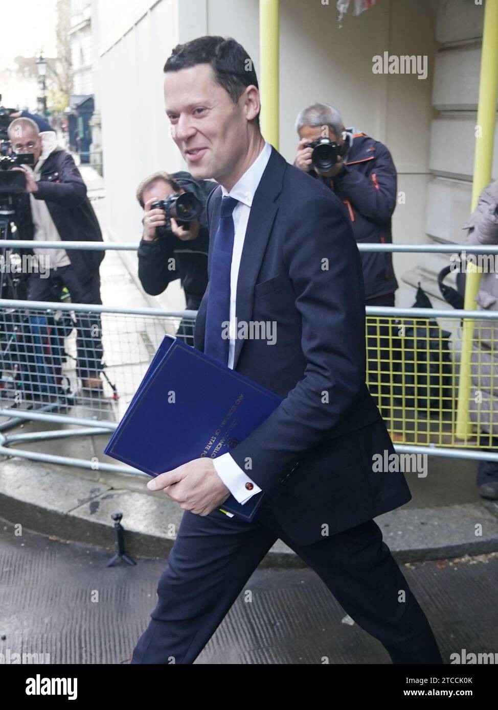 Justice Secretary Alex Chalk arrives in Downing Street, London, for a ...