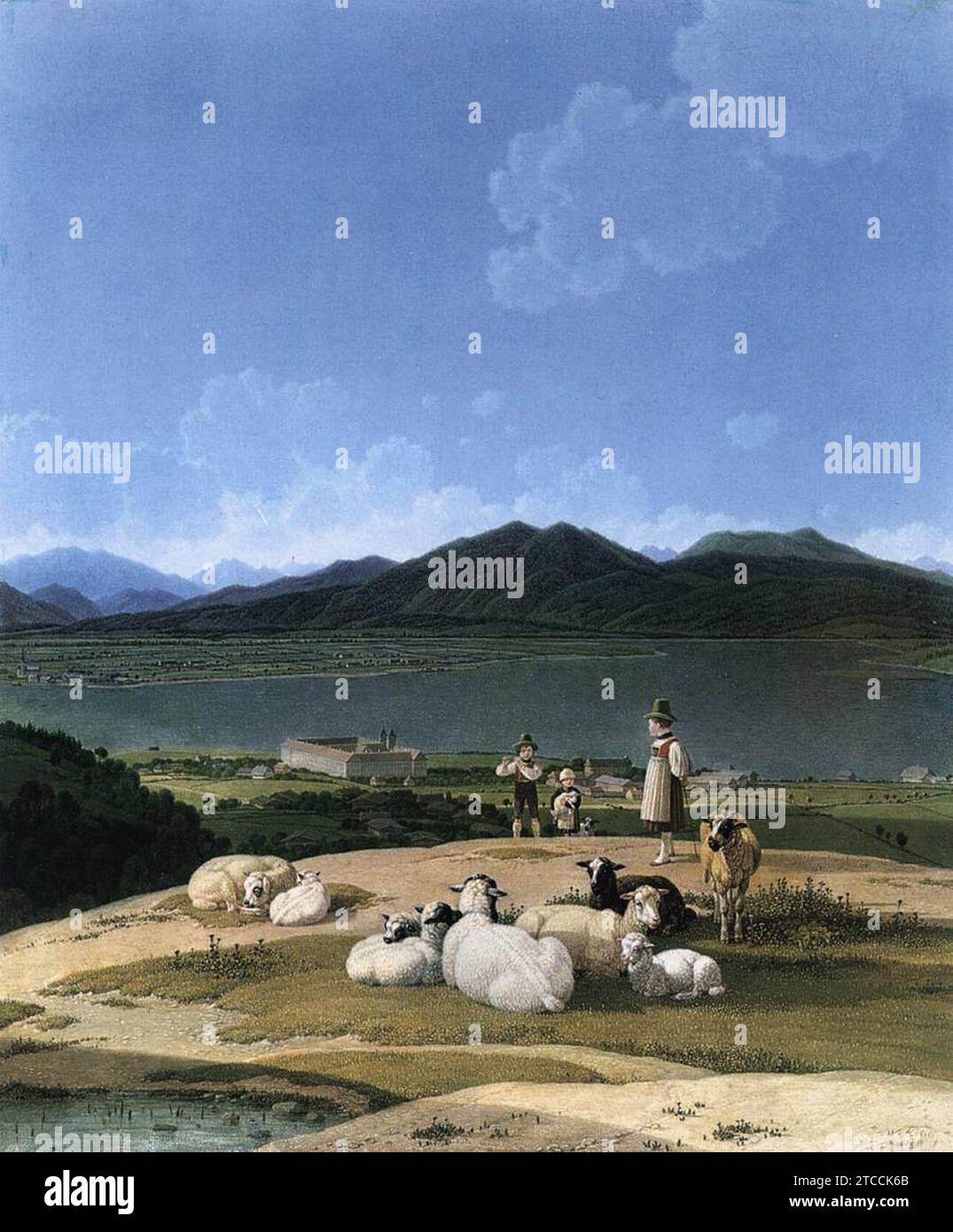 Wilhelm von Kobell - View of Tegernsee Stock Photo - Alamy