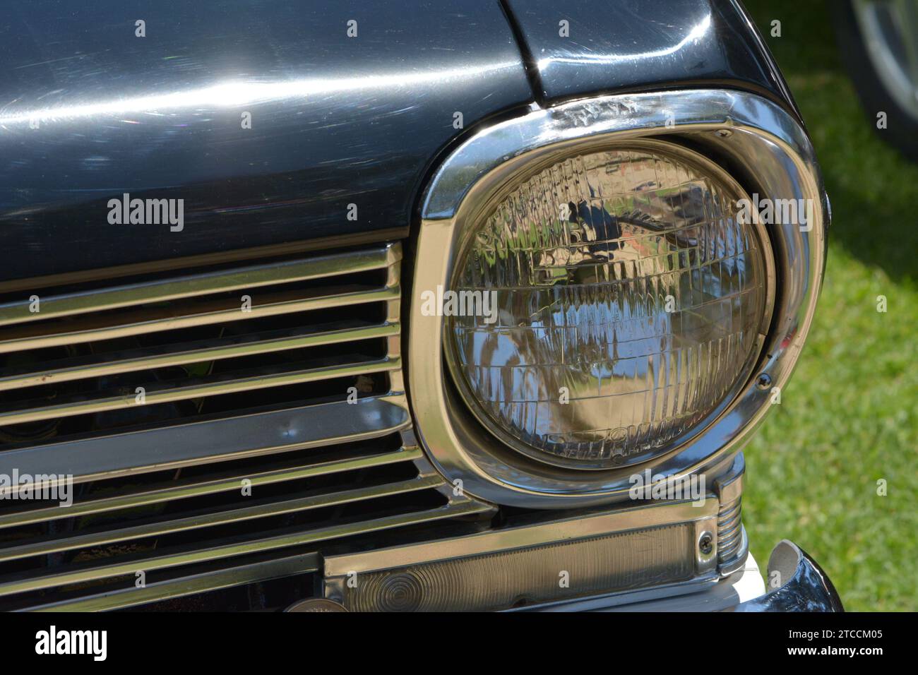 Photo of an old black car taken close up Stock Photo - Alamy