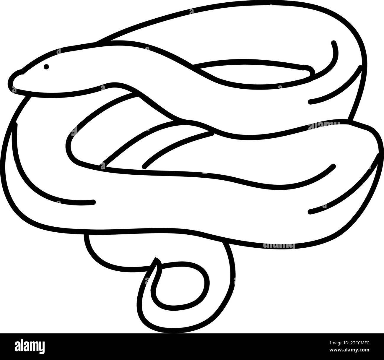 anaconda animal snake line icon vector illustration Stock Vector Image ...