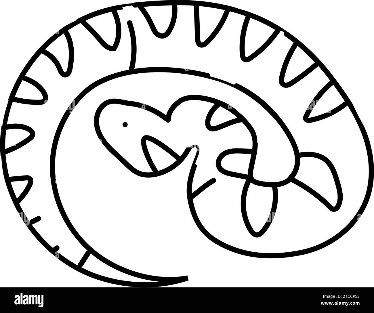 viper animal snake line icon vector illustration Stock Vector Image ...